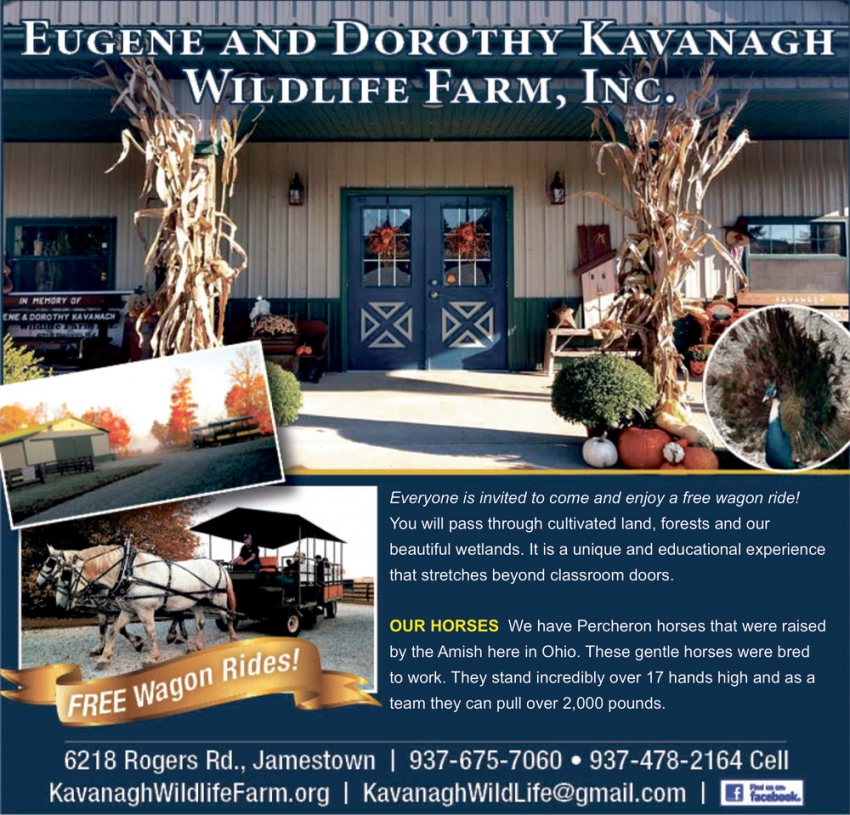 Free Wagon Rides, Eugene and Dorothy Kavanagh Wildlife Farm, Inc