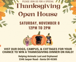 Thanksgiving Open House, Thanksgiving Open House (November 8, 2025)